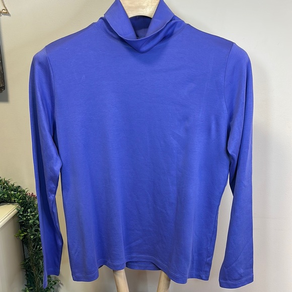 L.L. Bean | Tops | Ll Bean Womens Pima Cotton Long Sleeve Mockneck Top ...